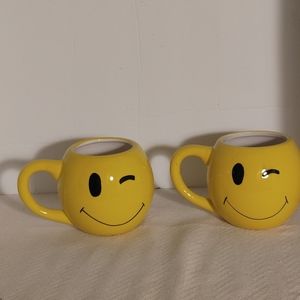 Pier 1 | Dining | Yellow Smiley Face Pier One Happy Face Cups Matching ...